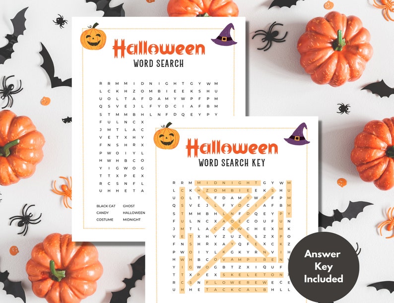 Halloween Word Search | Halloween Word Puzzle | Halloween Games | Party ...