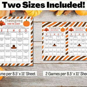 Thanksgiving Find the Guest Bingo | Ice Breaker Game | Mix & Mingle ...