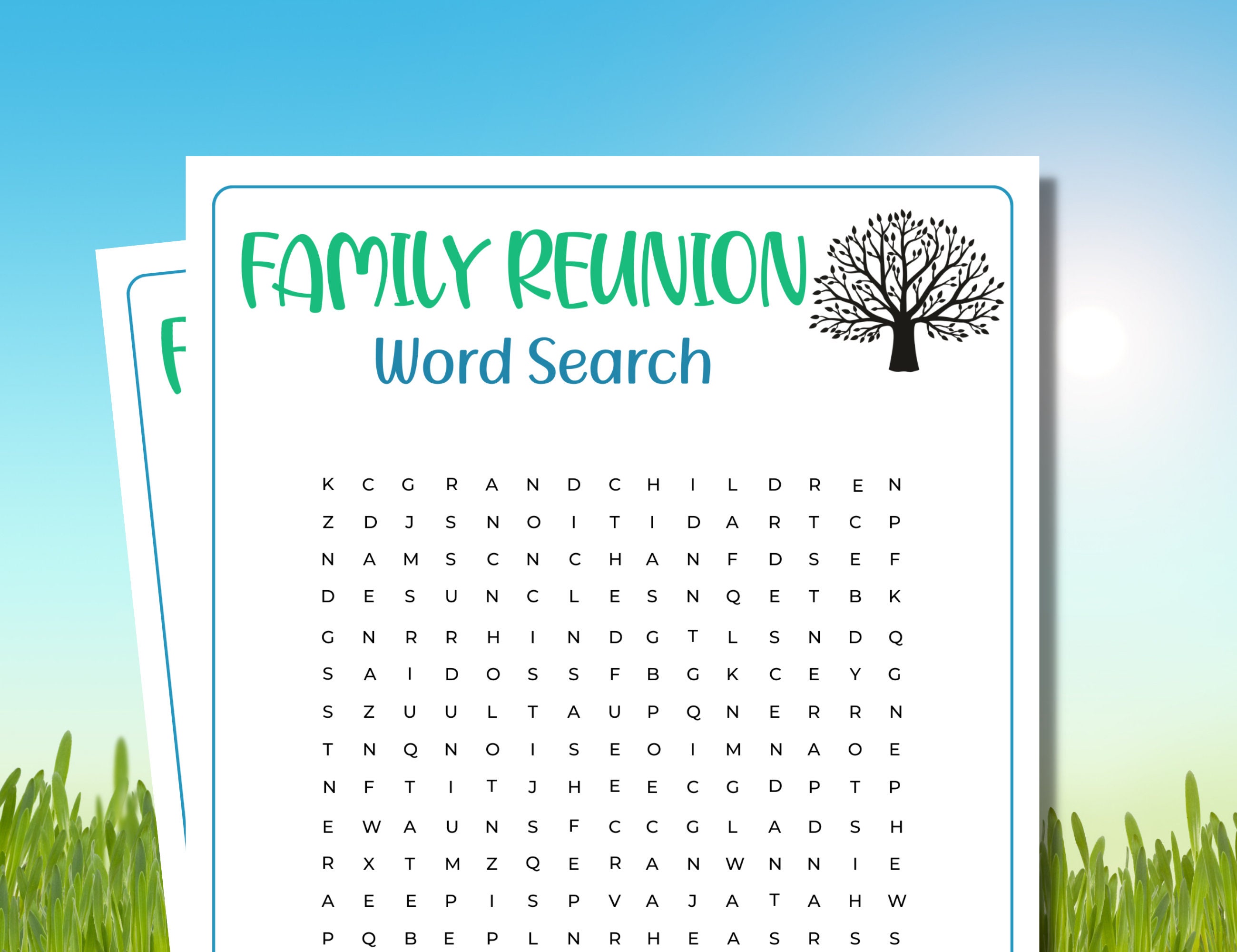 Family Reunion Word Search | Family Reunion Word Puzzle | Family ...
