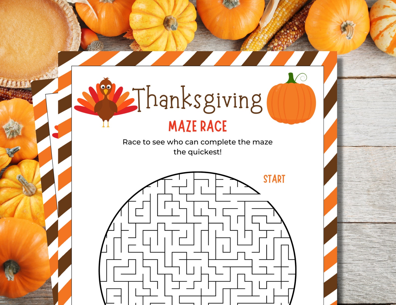 Thanksgiving Maze Race | Kids Maze Game | Thanksgiving Games | Family ...