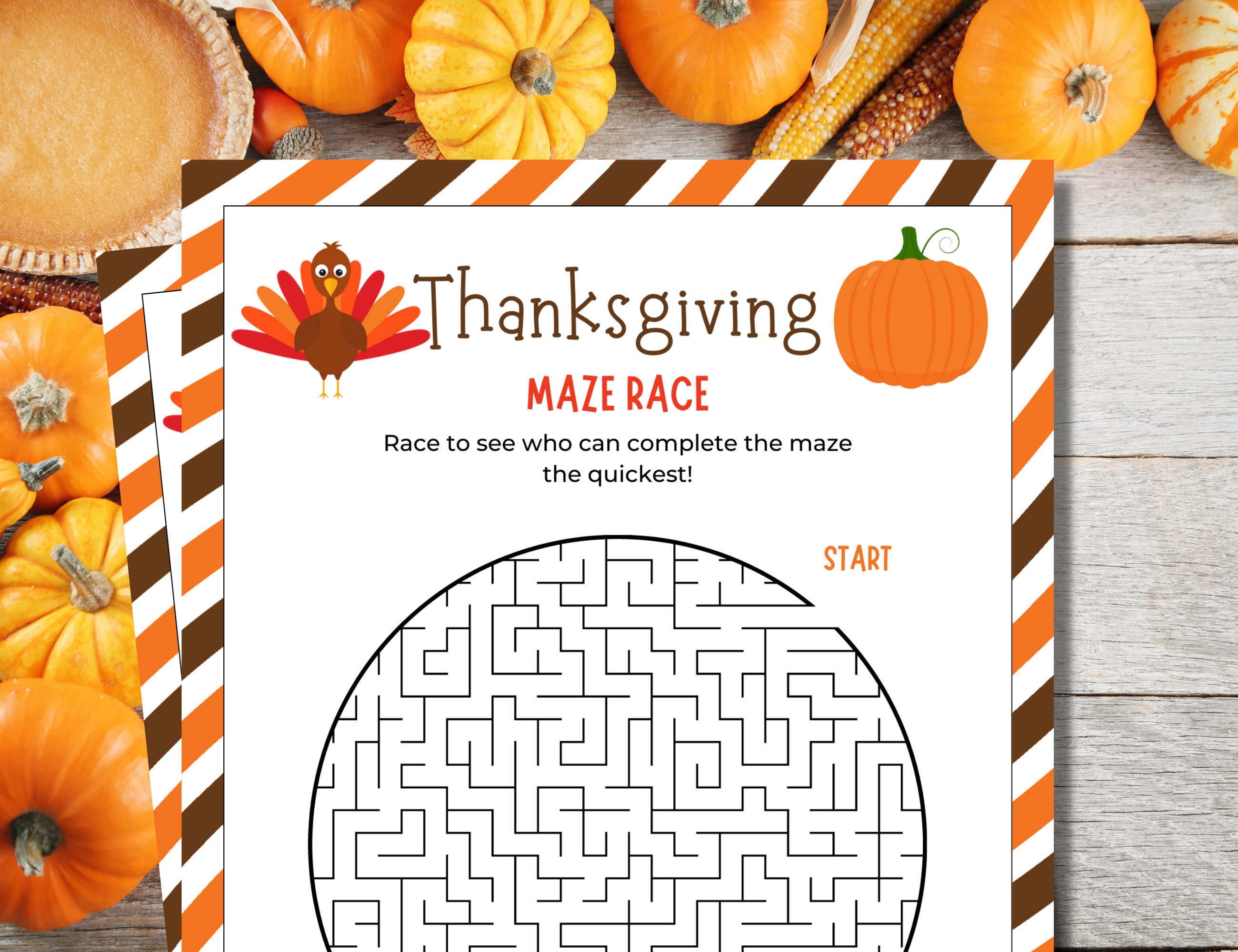 Thanksgiving Maze Race | Kids Maze Game | Thanksgiving Games | Family ...