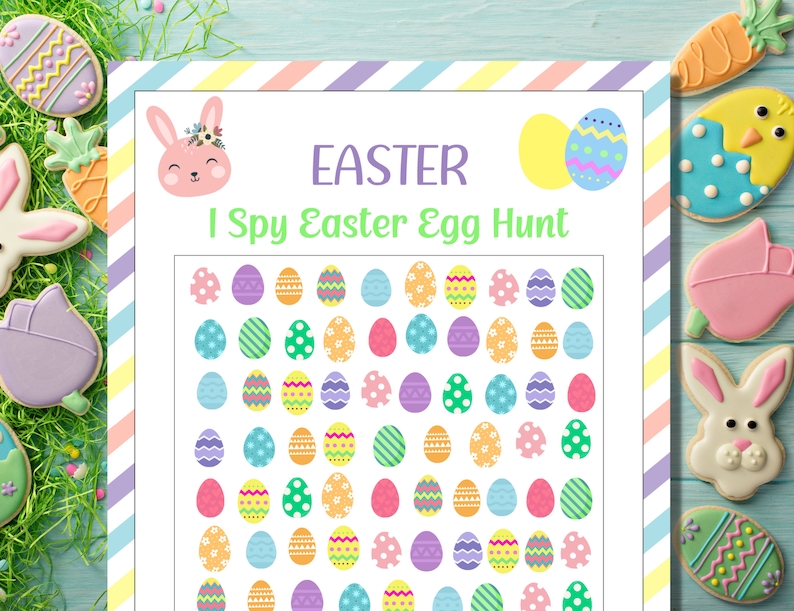 Easter I Spy Game Easter Egg Hunt Look and Find Game - Etsy