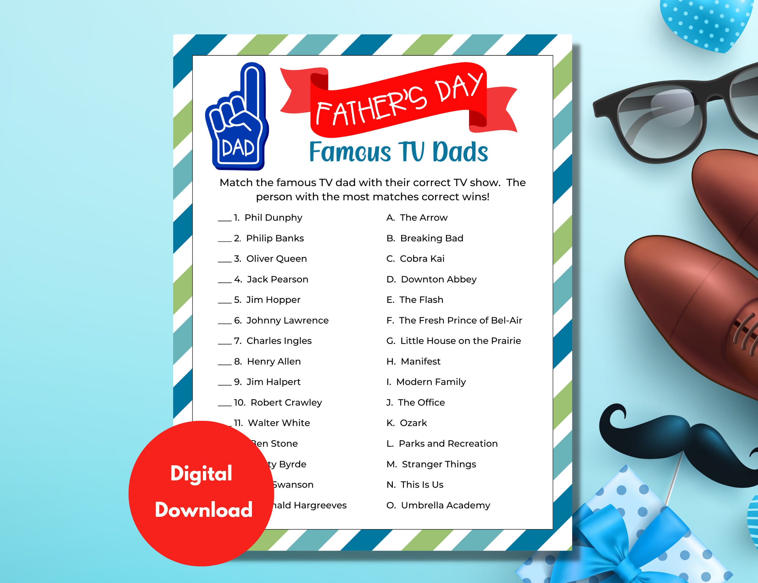 Famous TV Dads | Fathers Day TV Quiz | Fathers Day Trivia Game ...