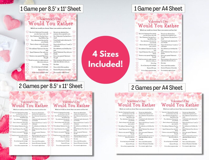 Valentines Day Would You Rather, Valentines Day This or That ...