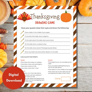 Thanksgiving Drawing Game | Kids Game | Thanksgiving Games | Family ...