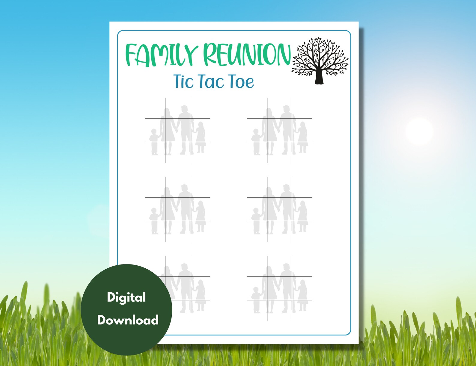 Family Reunion Tic Tac Toe Game | Kids Games | Family Reunion Games ...