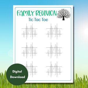 Family Reunion Tic Tac Toe Game | Kids Games | Family Reunion Games ...
