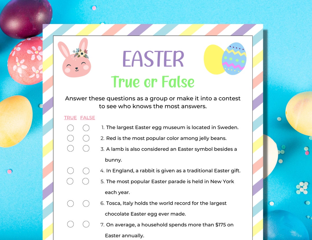 Easter True or False Game | Easter This or That | Easter Trivia Game ...