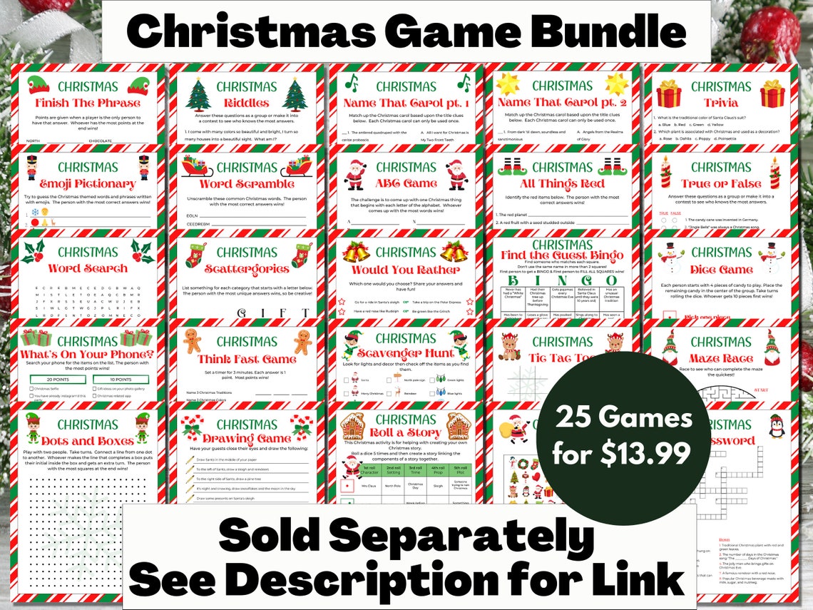 Christmas Think Fast Game Christmas Trivia Game Christmas Games ...