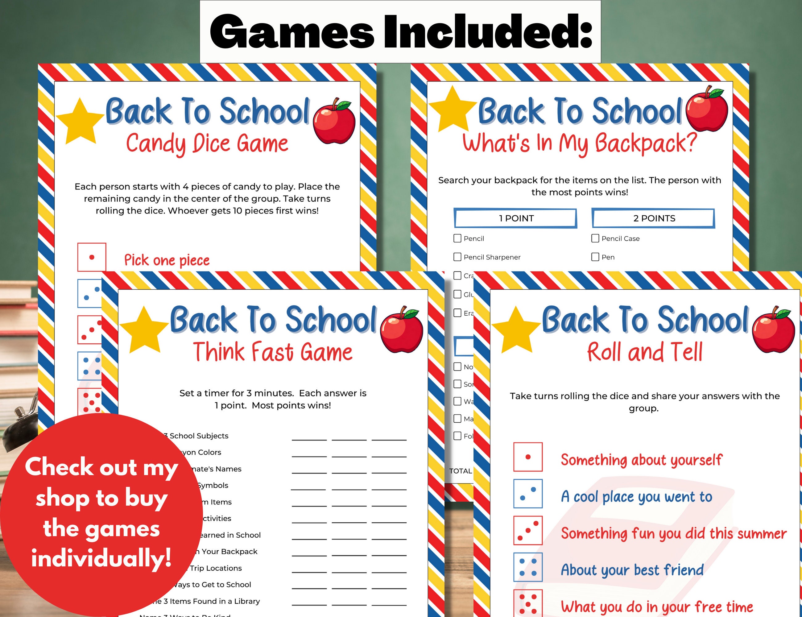 Back to School Games Bundle | Back to School Icebreakers | Printable ...