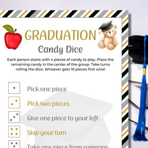 Graduation Candy Dice Game | Graduation Kids Game | 2024 Graduation ...