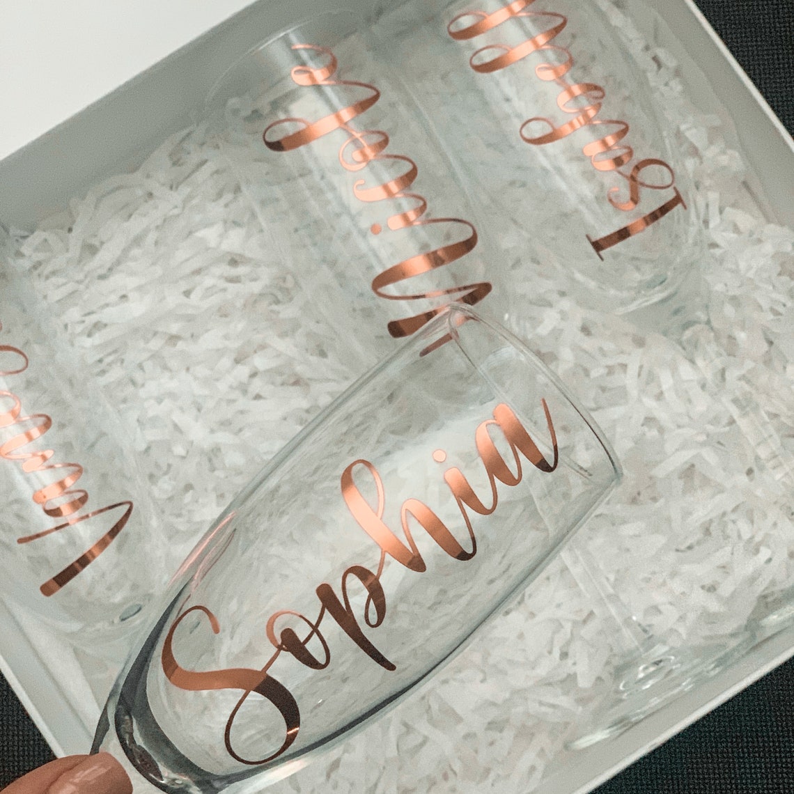 Personalised Wine Glass / Champagne Flute / Decal and Wine - Etsy Australia