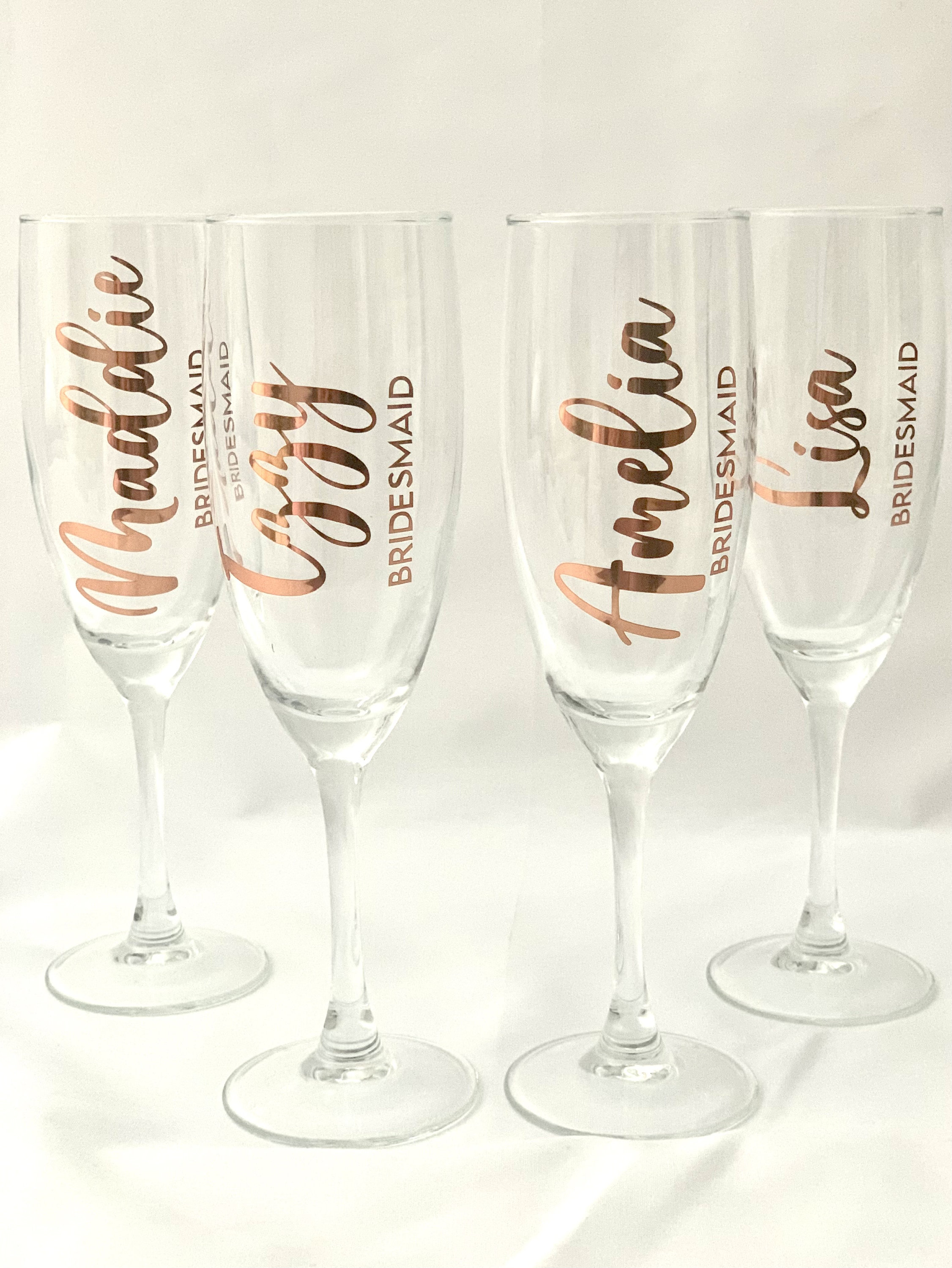 Personalised Glass / Glass With Name and Role / Wedding / - Etsy Australia