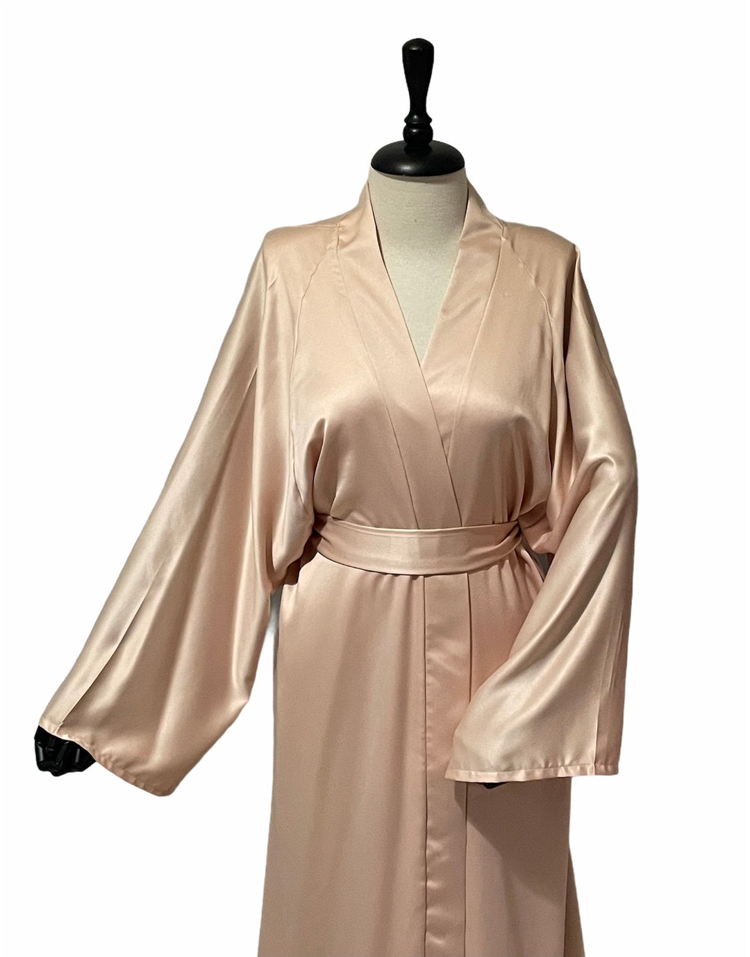 Powder Satin Kimono Jacket, Kimono Jacket Woman, Kimono Robe, Japanese ...