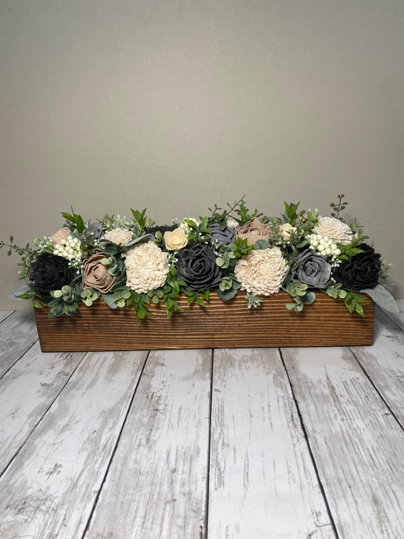 Personalized Wood Floral Arrangement / Eco Friendly Reusable | Etsy