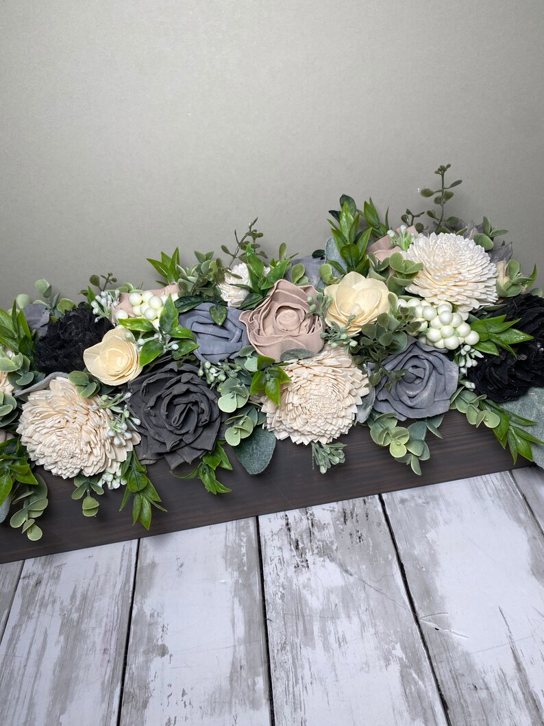 Personalized Wood Floral Arrangement / Eco Friendly Reusable | Etsy