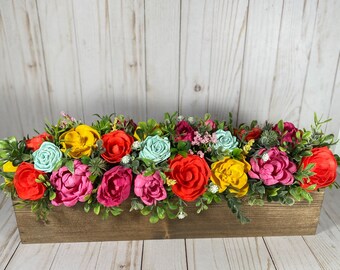 Personalized Wood Floral Arrangement / Eco Friendly Reusable | Etsy