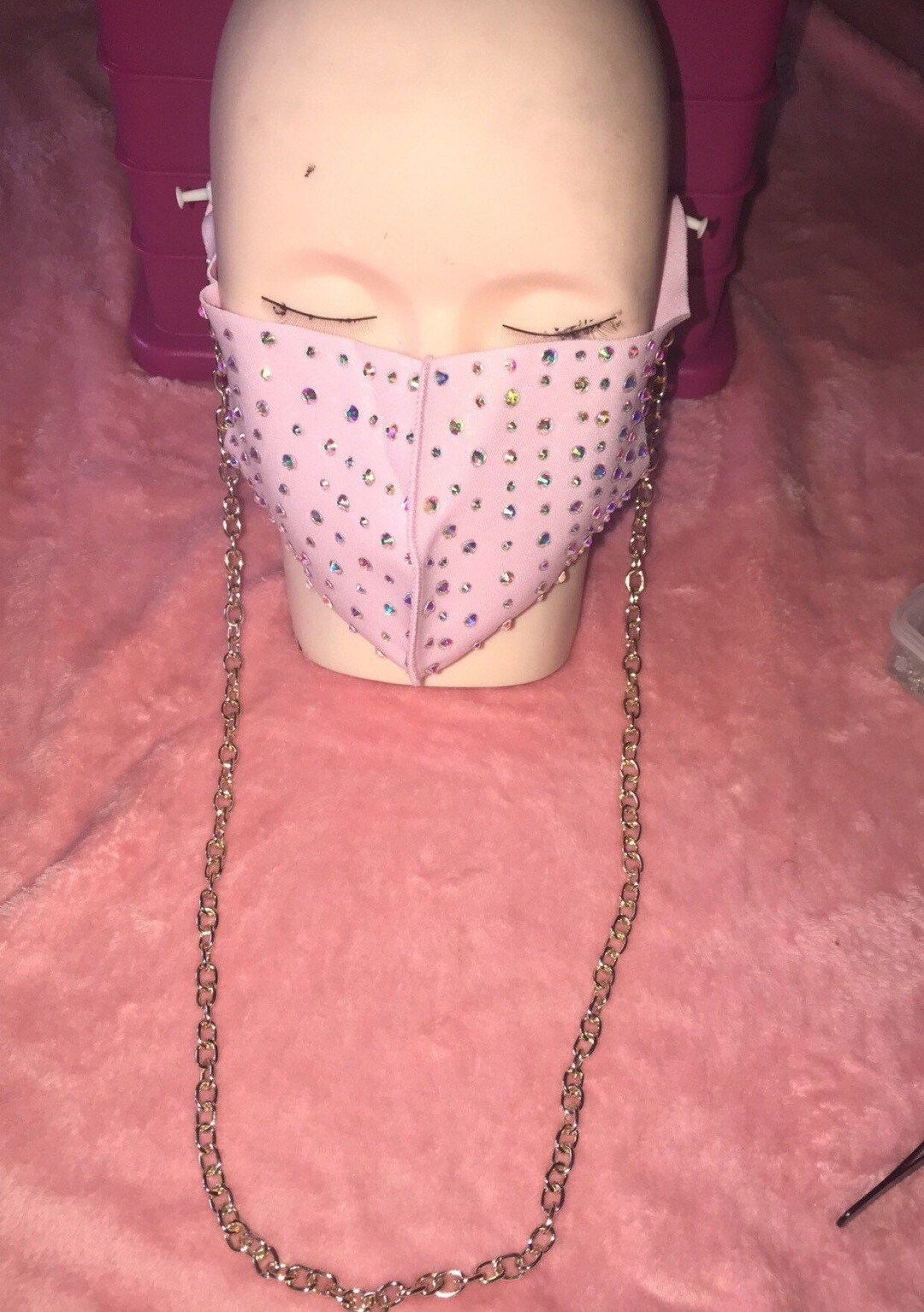 Bling Mask With Chain - Etsy
