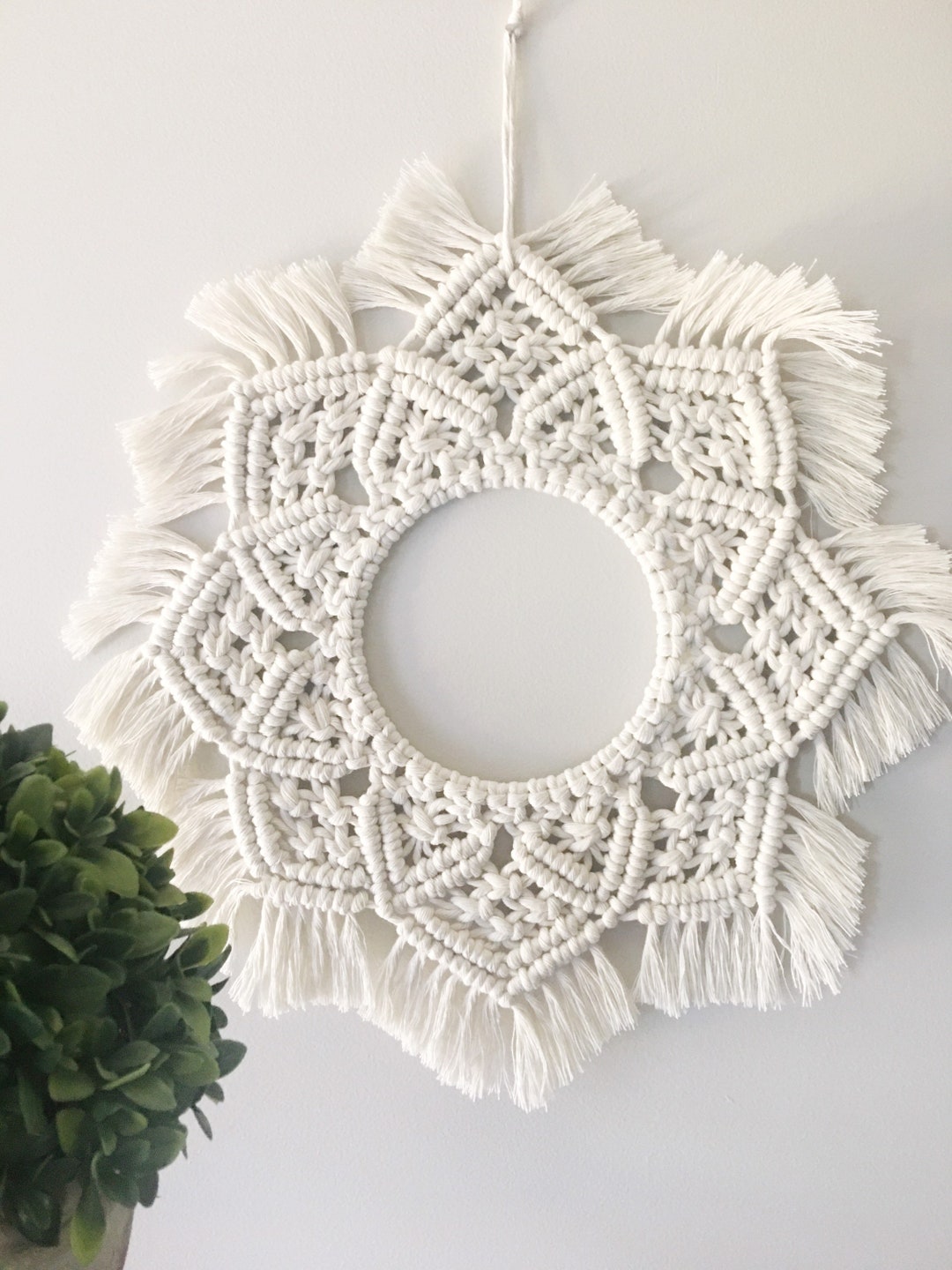 New Macrame Mandala Natural Color - Etsy