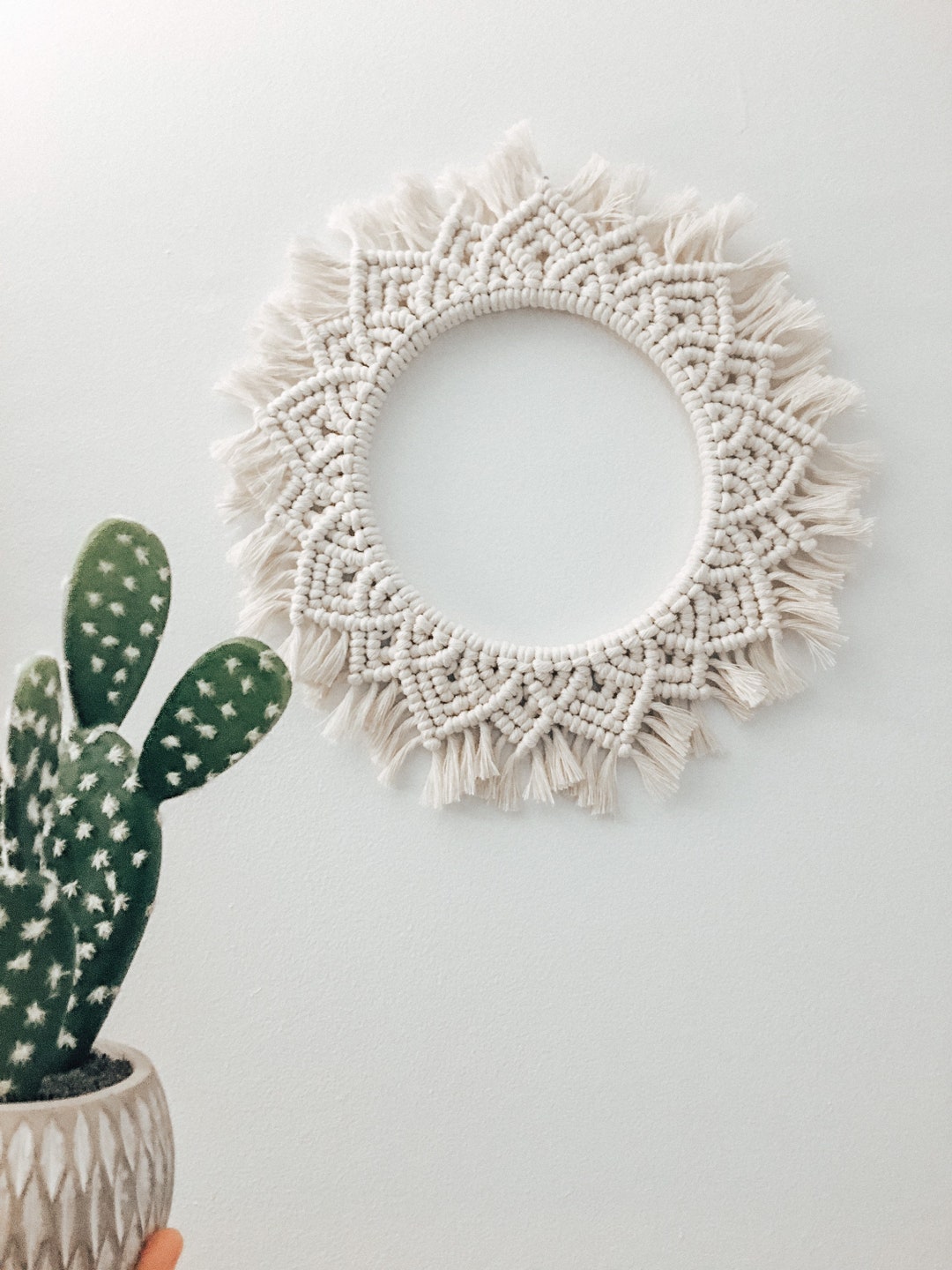 Natural Color Macrame Mandala | Housewarmings | Boho Home Decor ...