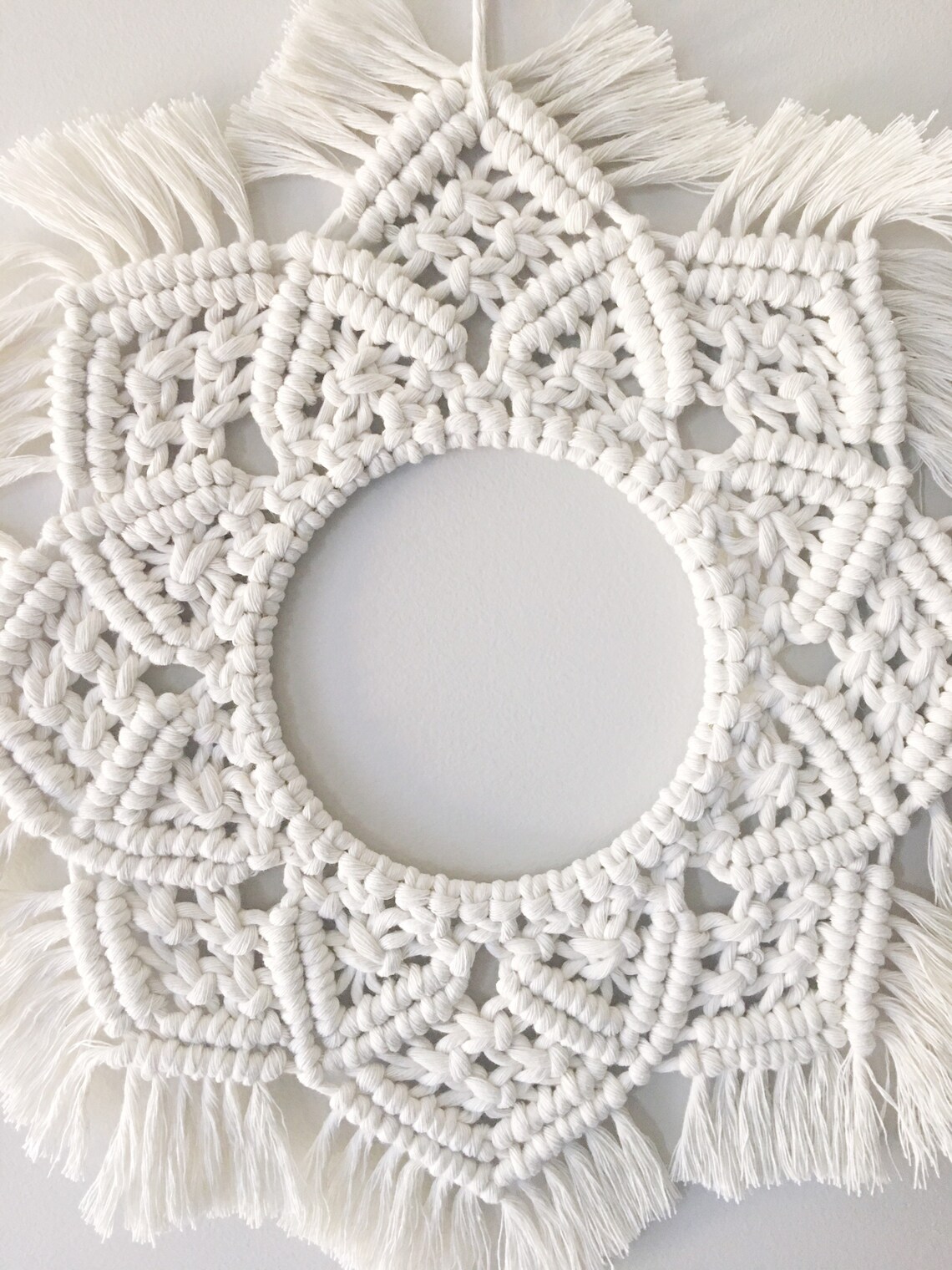 New Macrame Mandala Natural Color - Etsy