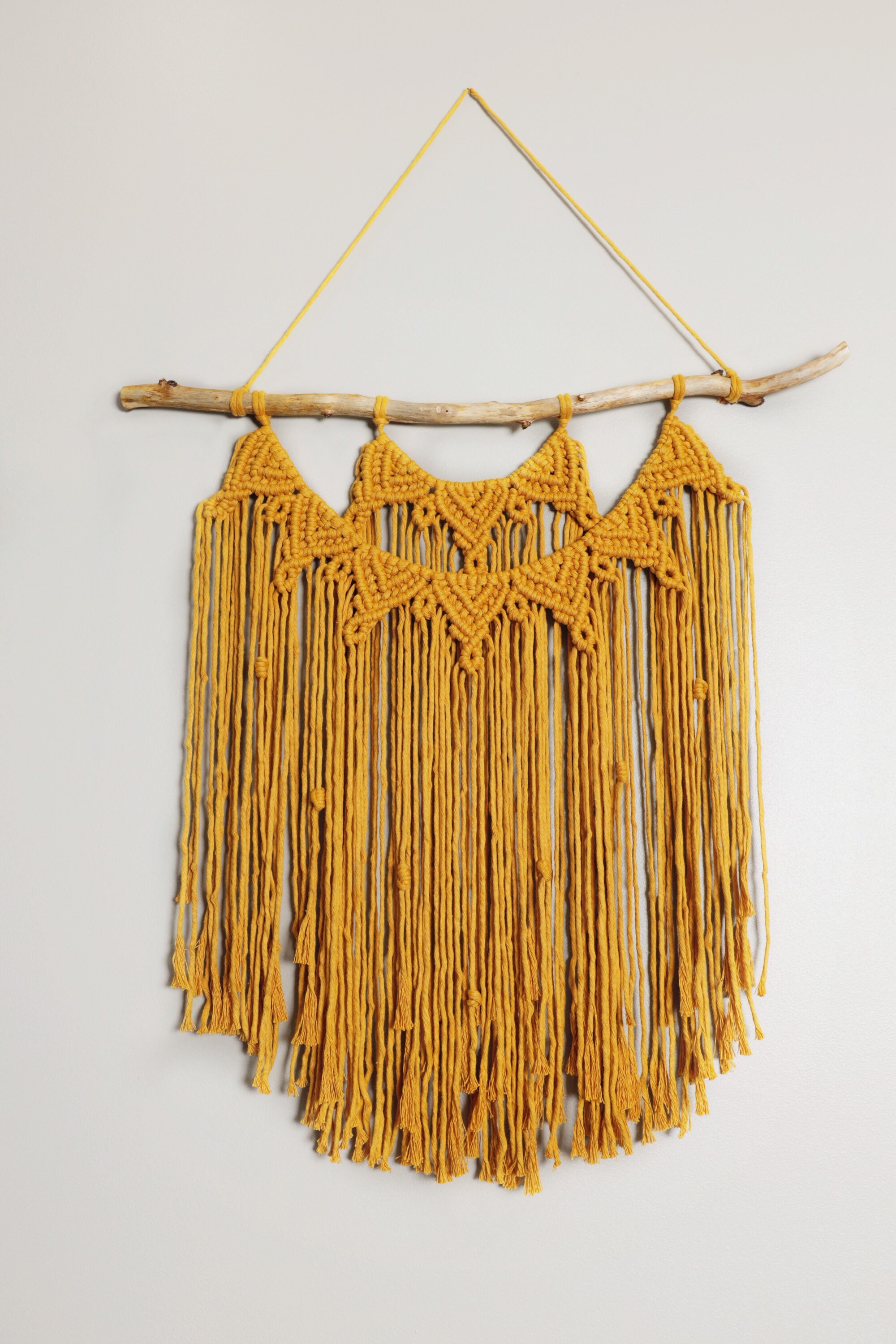 Macrame Wall Hanging Ocher Color Bohomian Wall Decor - Etsy