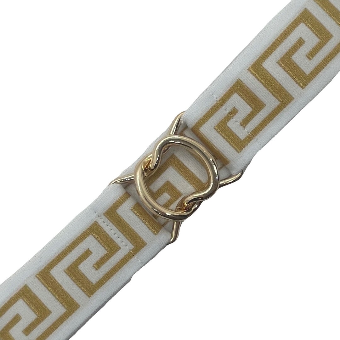 1.5 White Gold Greek Key Custom Elastic Equestrian Belts - Etsy