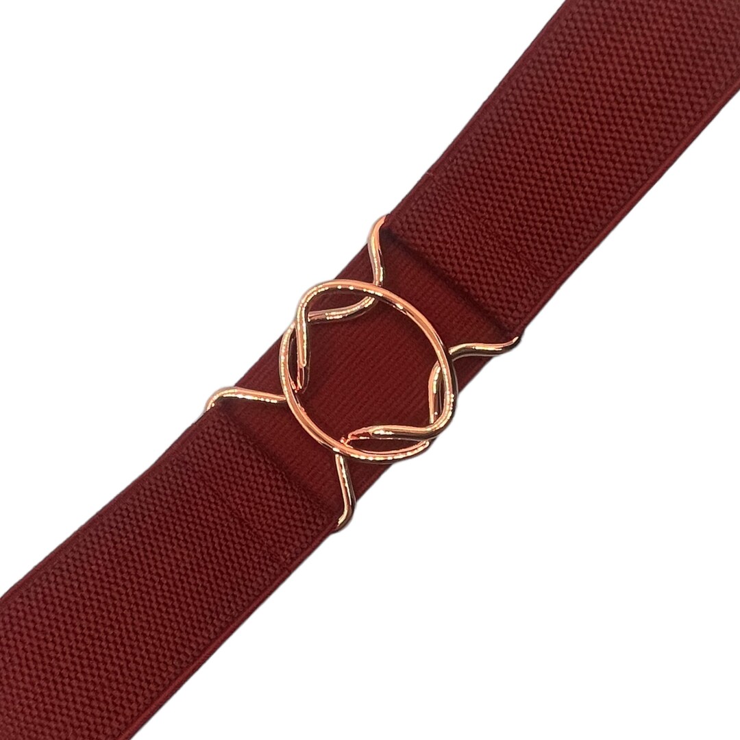 2 Burgundy Maroon Kernel Textured Custom Elastic Belt - Etsy