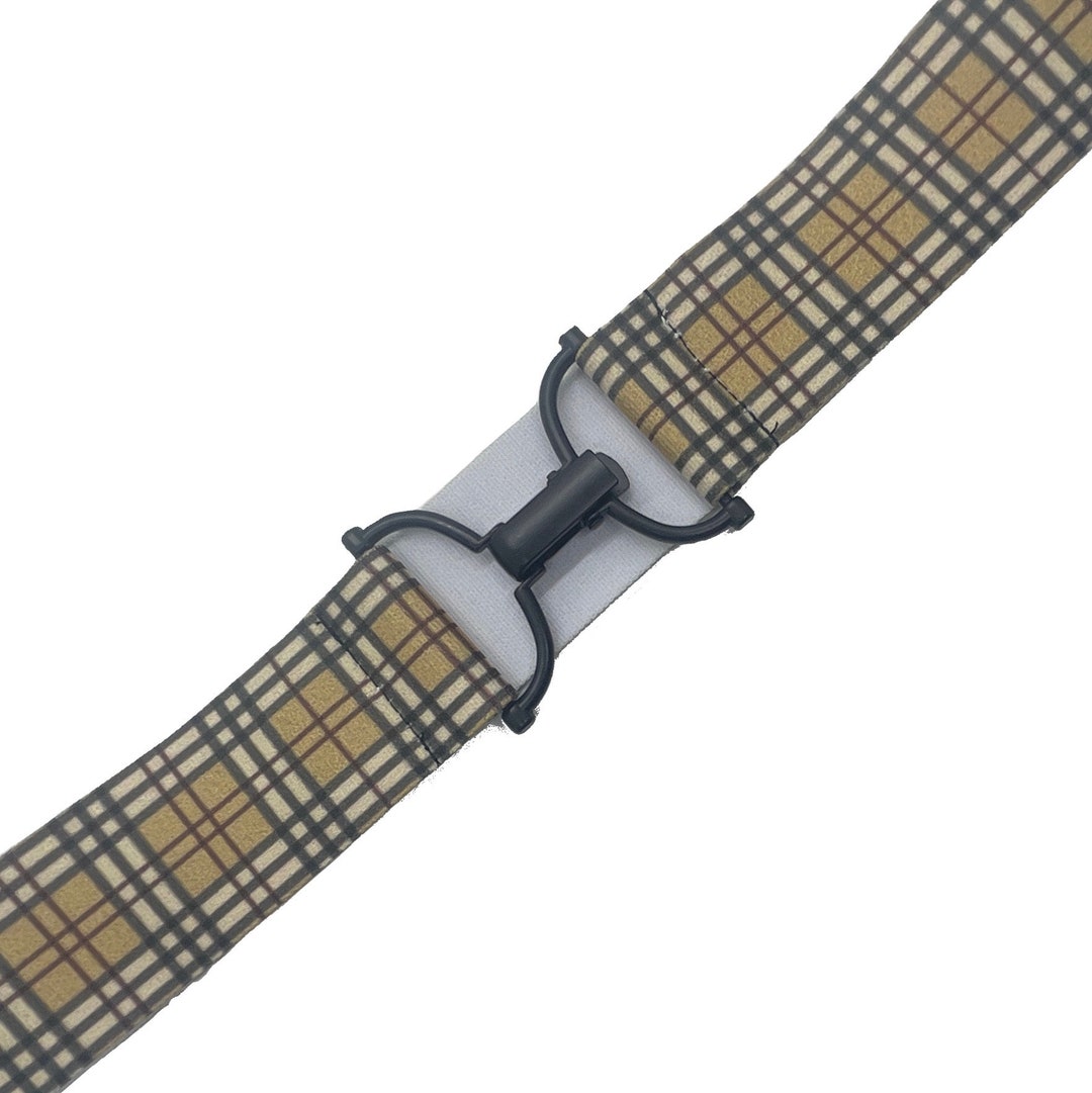 Dark Tan Black Red Like Baker Plaid 1.5” - Custom Equestrian Elastic ...