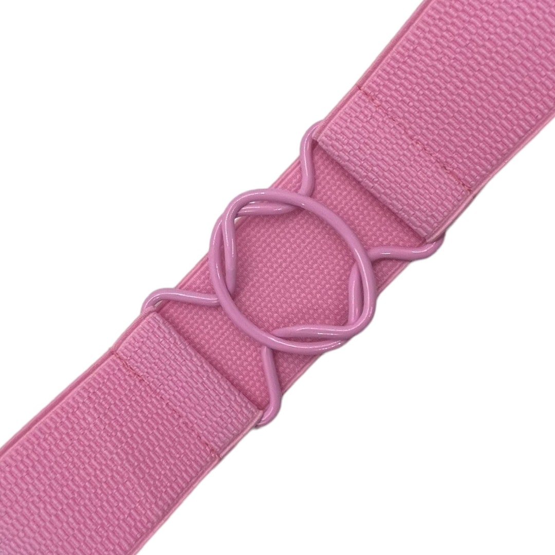 2 Bubblegum Pink textured Custom Equestrian Elastic Belts - Etsy