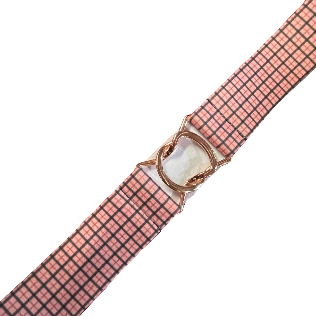 1.5 Pink Plaid Printed Elastic Custom Elastic Equestrian - Etsy