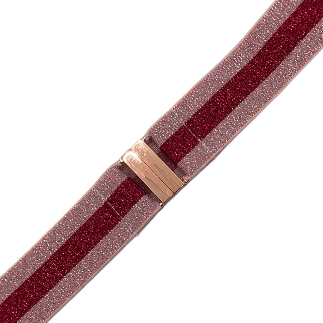 Sparkle Skinnies Pink Dark Pink Metallic Stripe 1-1.25custom Elastic ...