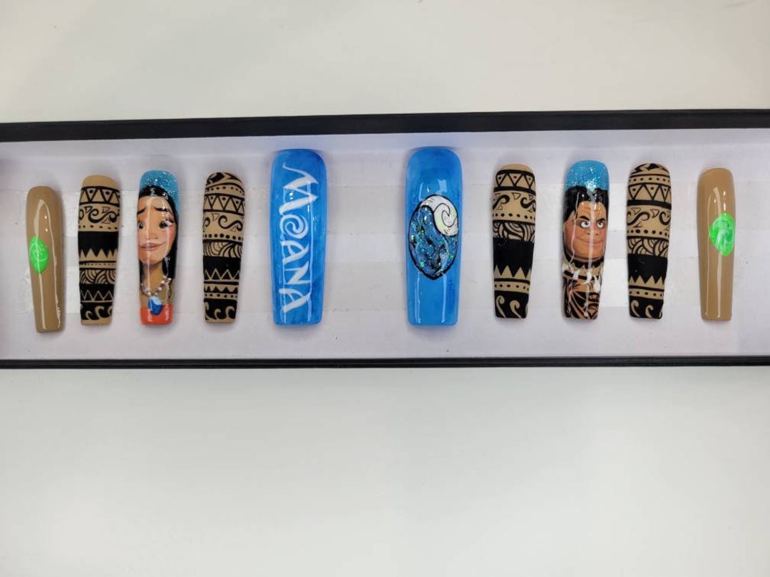 Moana & Maui Press-on Nail Set - Etsy
