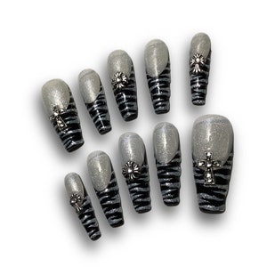 Silver Zebra Y2K Set - Etsy