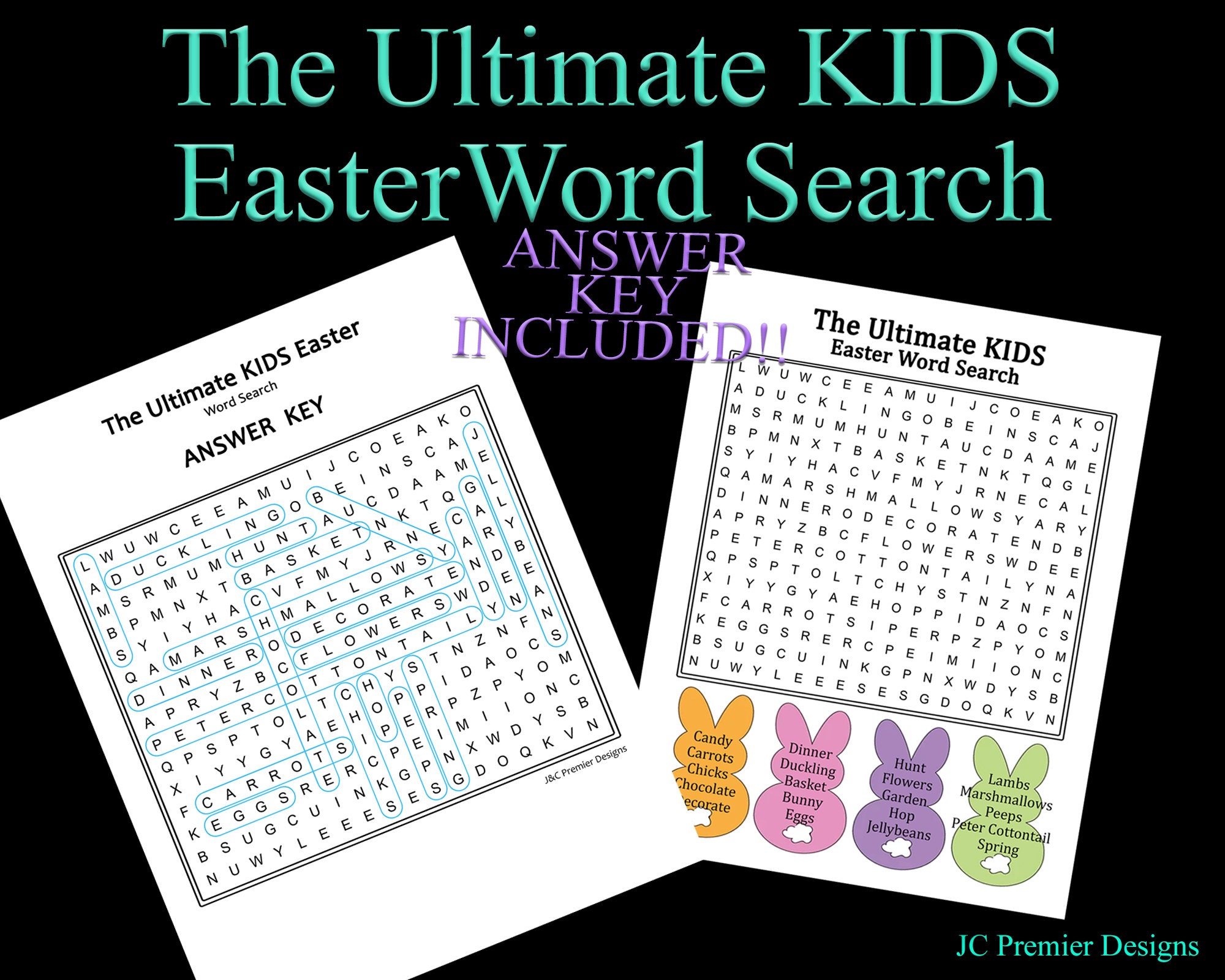 The Ultimate KIDS Easter Word Search Puzzle Activity for Home, School ...