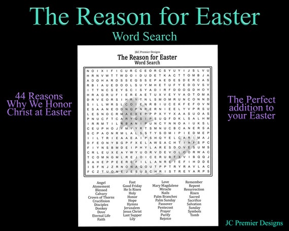 The Reason for Easter Word Search Puzzle for Parties | Etsy