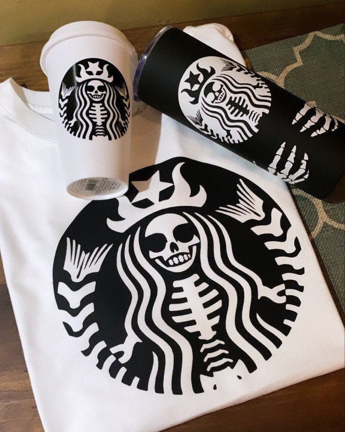 Skeleton Starbucks Cup Starbucks Coffee Mug Cold Coffee | Etsy