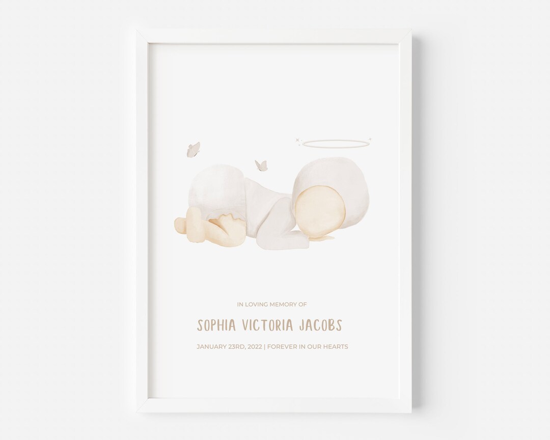 Custom Angel Baby Miscarriage Still Born Poster Print | Digital Printed ...