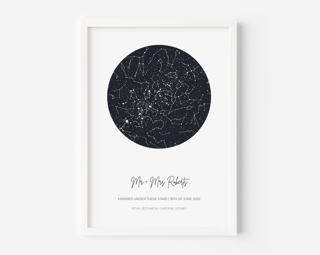 Personalized Constellation Star Map Print: Custom Personalised Night ...