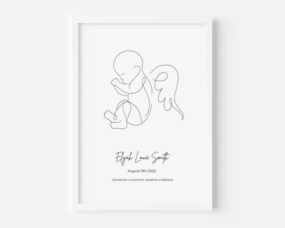 Custom Angel Baby Poster Print infant Loss Miscarriage - Etsy