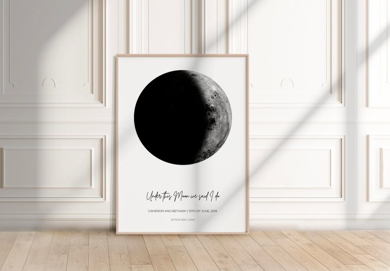 Custom Moon Phase Print | Personalised Celestial Poster | Personalized ...