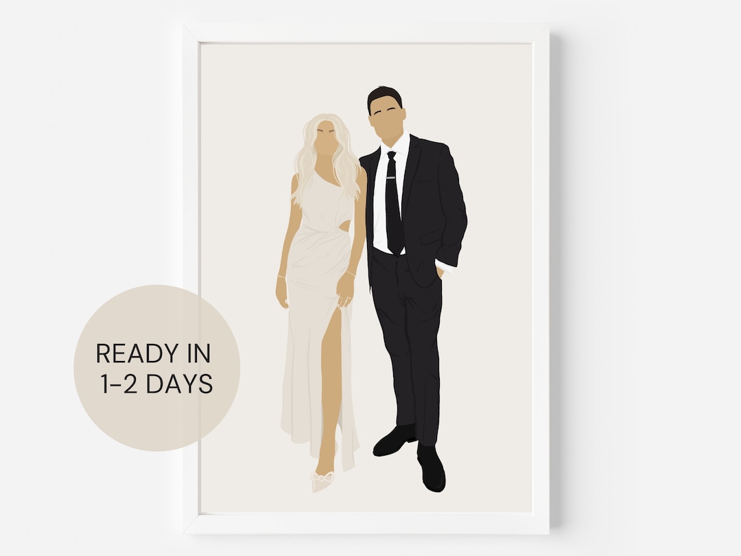 Custom Faceless Portrait Illustration: Personalized Digital Art ...