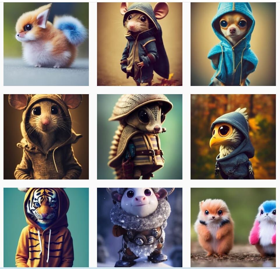 Cute Mash up Animals AI Art Digital Download Printable Canvas - Etsy ...