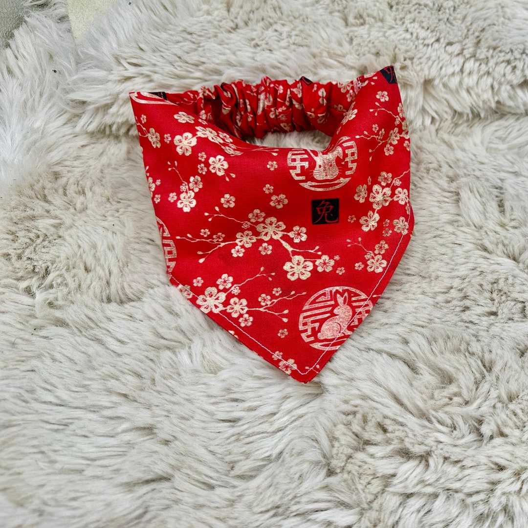 Year of the Rabbit, Lunar New Year Bandana, Scrunchie Bandana, Chinese ...