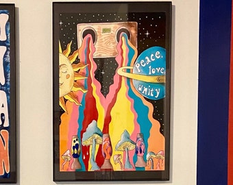 Peace Love Unity Art | Etsy