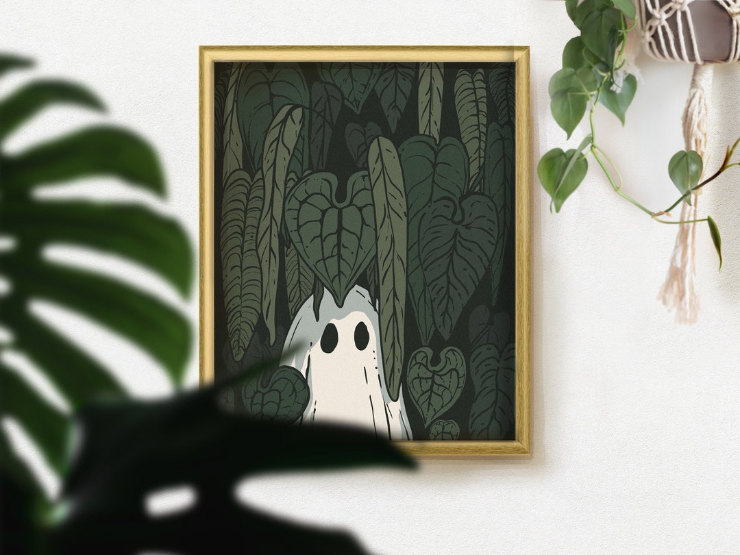Anthurium Ghost Art Print // Tropical Plant Print // Aroid Art for ...
