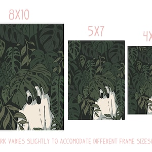 Monstera Ghost Art Print // Tropical Plant Print // Aroid Art for Plant ...