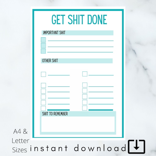 Funny to Do List - Etsy