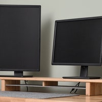 Wooden Monitor Stand - Ergonomic and Stylish Desk Organizer - Etsy UK