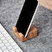 Oak Wood Phone Stand: Scandinavian Desk Decor - Etsy